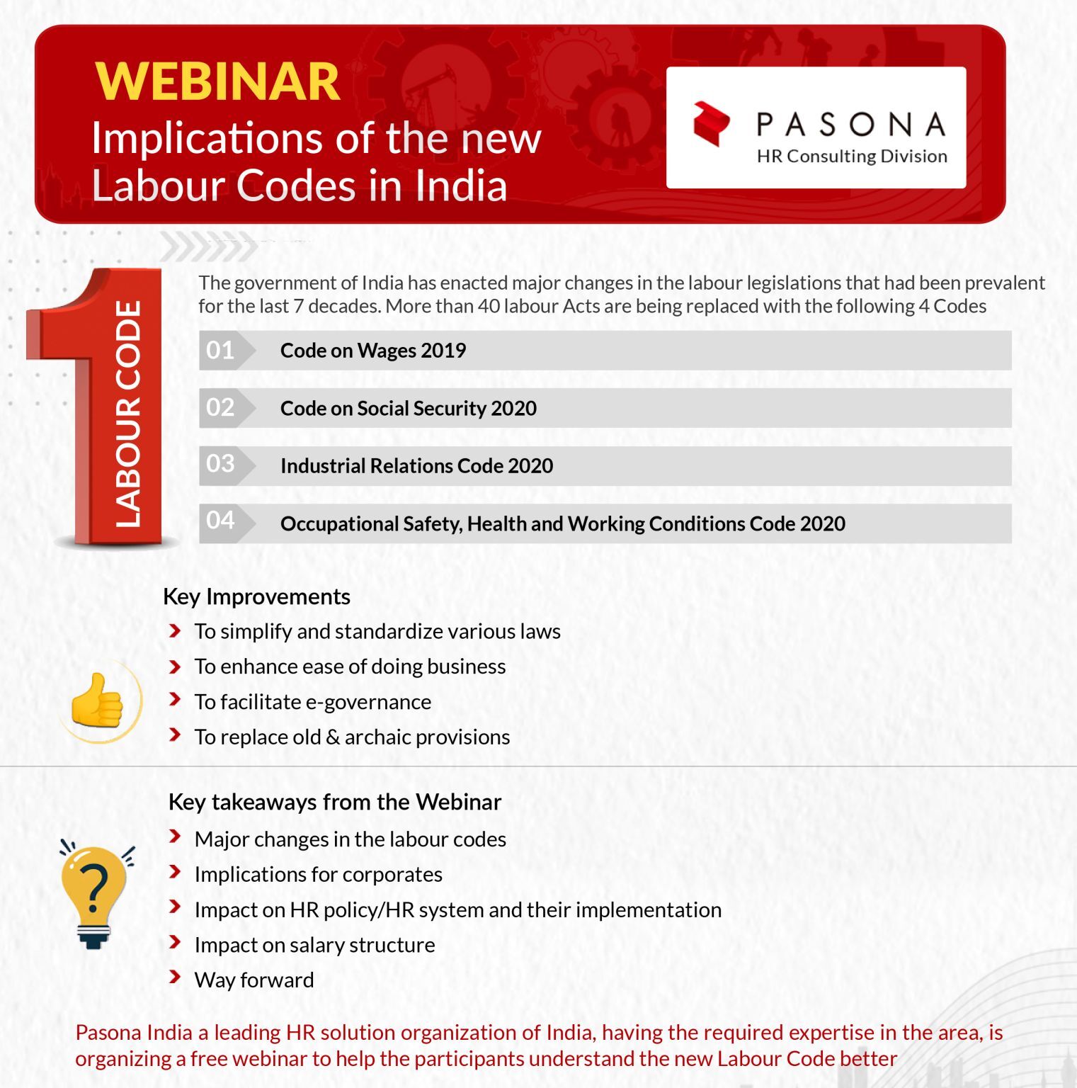 Implications of New Labor Code in India - PASONA India Private Limited